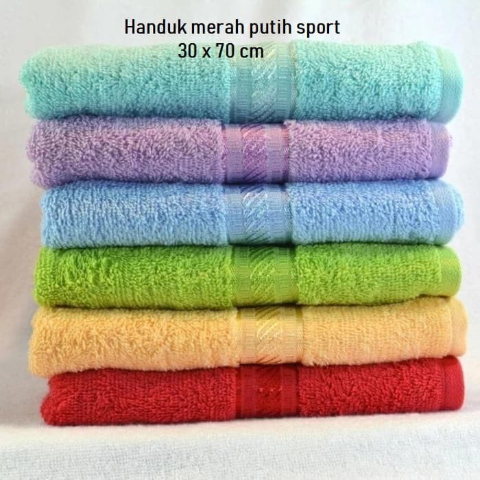 Jual Handuk Muka Merk Merah Putih Polos 30x70cm | Shopee Indonesia