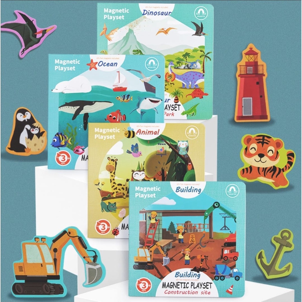 Jual Buku Stiker Magnet Anak/Magnetic Sticker Book/Buku Menempel Mainan ...
