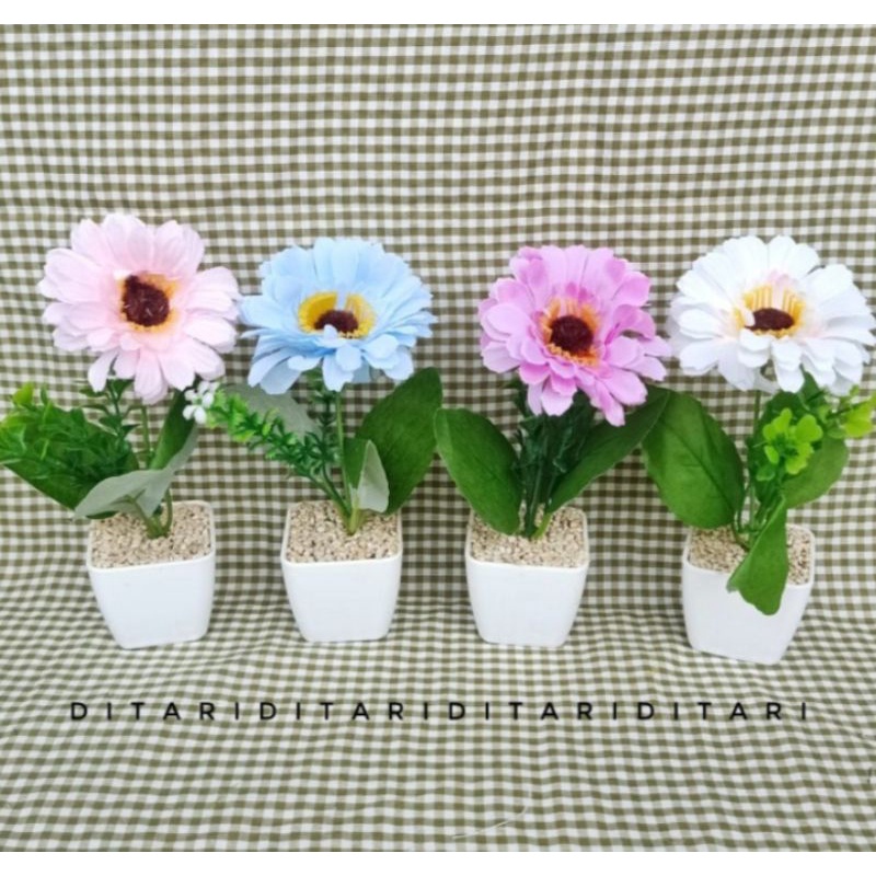 Jual BUNGA HIAS PLASTIK BUNGA MAWAR ARTIFICIAL BUNGA HIAS DEKORASI POT ...