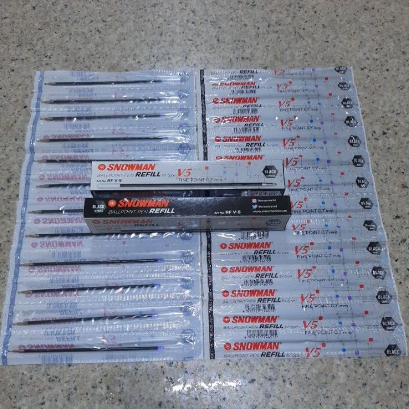 Jual Refill Pulpen Snowman V5 0.7mm / Isi Pulpen Snowman V5 0.7mm ...