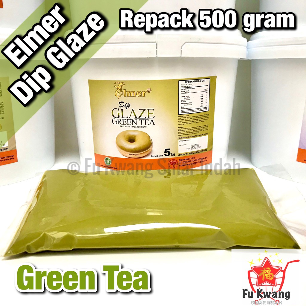 Jual Elmer Dip Glaze Green Tea 500 gram | Shopee Indonesia