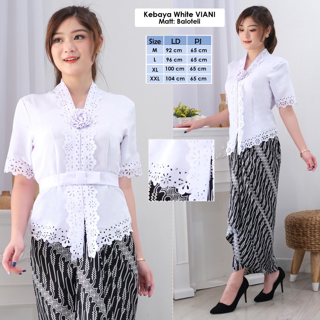 Jual Allianz_Storee-Atasan Kebaya encim wanita modern katun laser cut ...