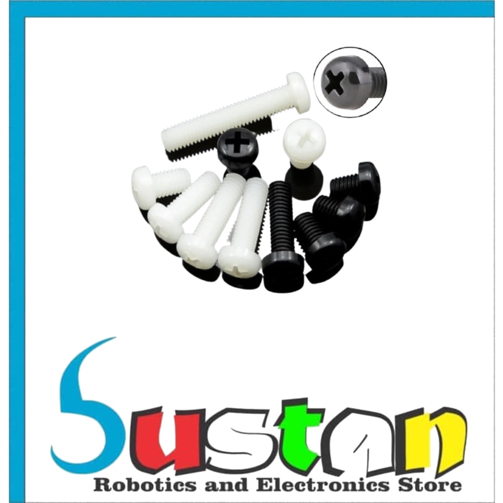 Jual CROSS SCREW NYLON M8X20 M8 8MM HEIGHT 20MM 2CM 20 MM 2 CM BAUT ...