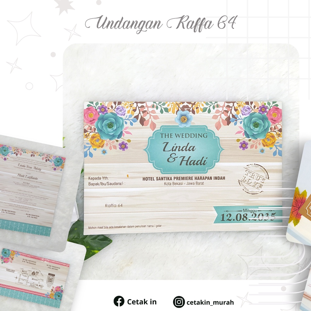 Jual Undangan Pernikahan Brief Card unik aesthetic Elegan Rustic ...