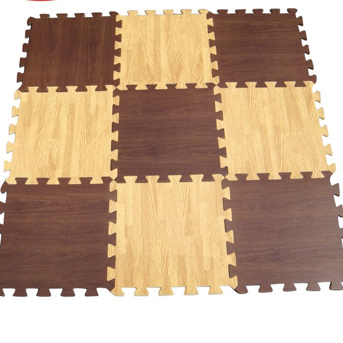 Jual Karpet Puzzle Motif Kayu - Wooden Mat - Mat isi 9 pcs | Shopee ...