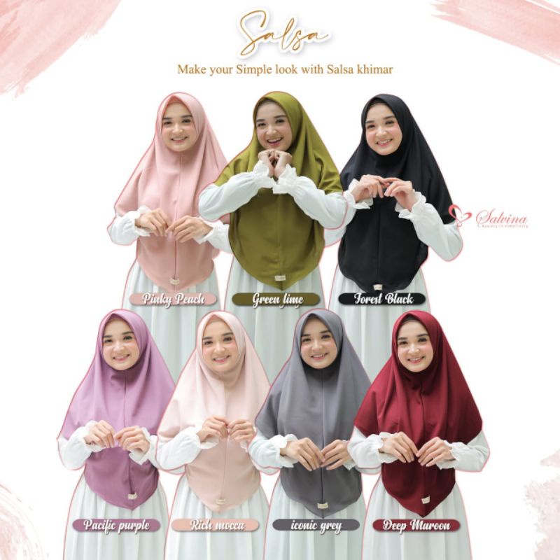 Jual SALVINA// READY SIAP KIRIM SALSA KHIMAR SERIES BY SALVINA HIJAB ...