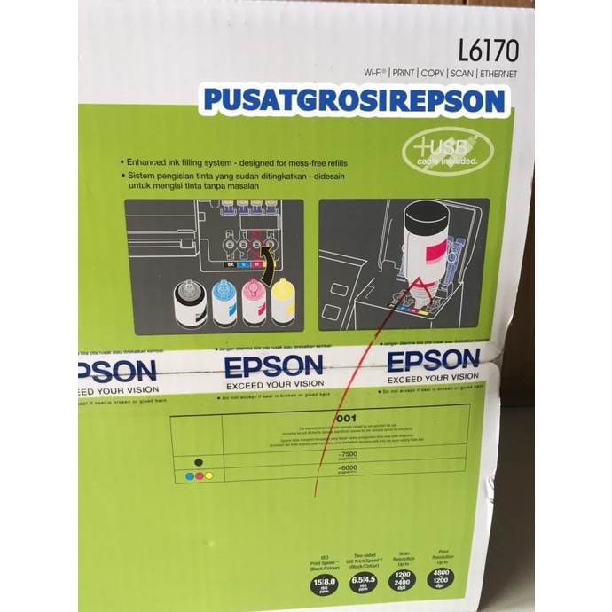 Jual Printer Epson L6170 Pengganti L605 Wifi Copy Scan Ethernet ...