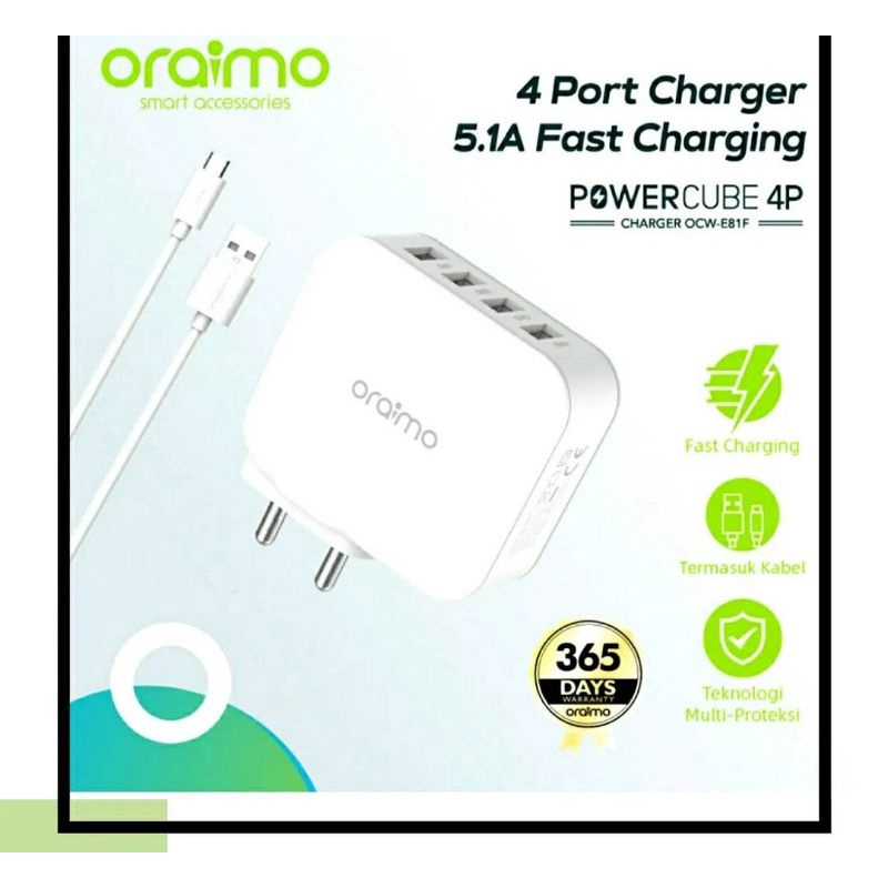 Jual Oraimo Charger 4 USB | Shopee Indonesia