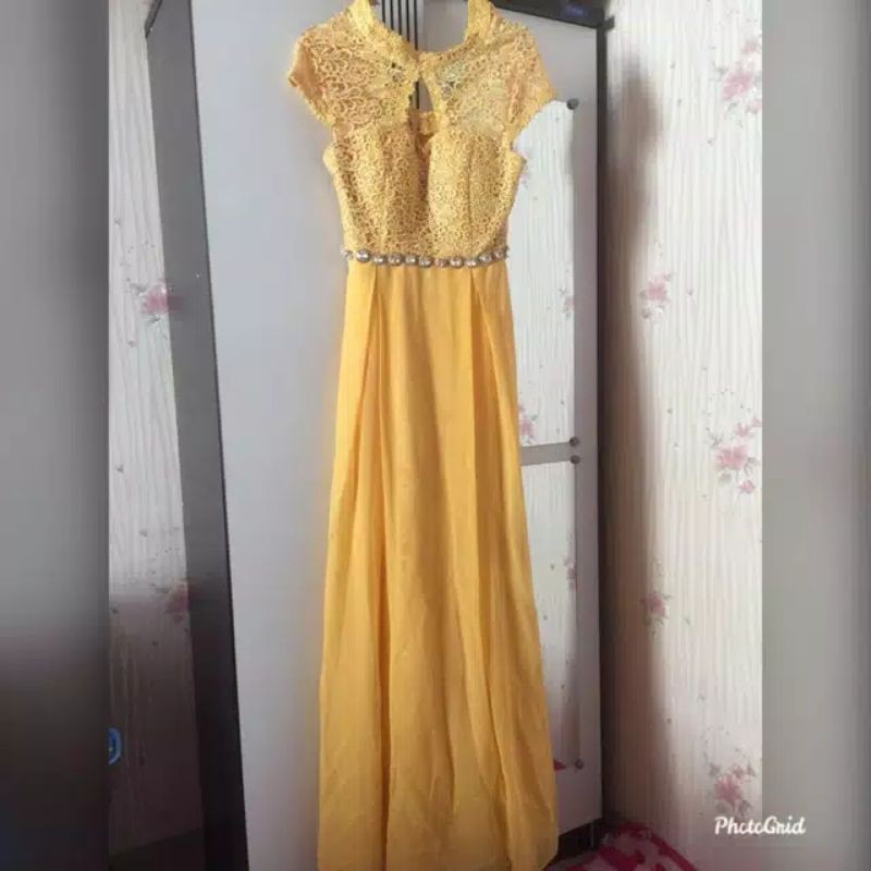 Jual gaun preloved kuning | Shopee Indonesia