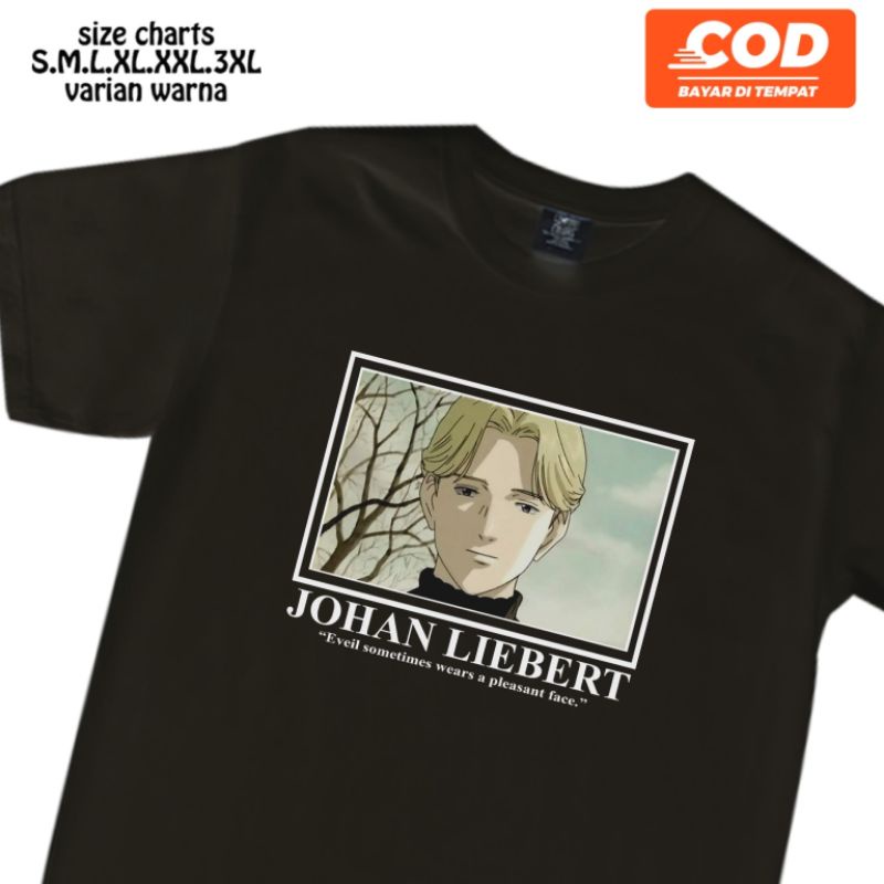 Jual KAOS pria & wanita anime manga MONSTER JOHAN LIEBERT quotes ...