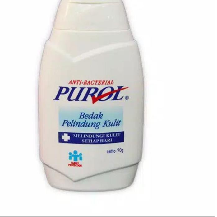 Jual bedak purol antibacterial 90gr biru / pink | Shopee Indonesia