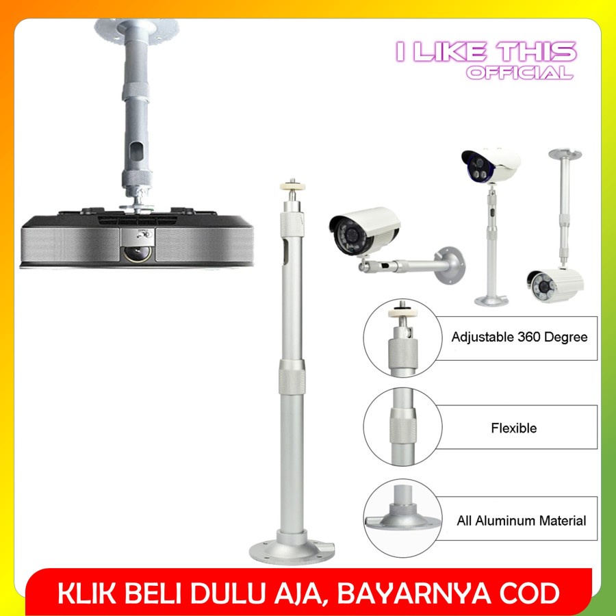 Jual Bracket Proyektor Tiang Stand Infocus Projector CCTV Plafon ...