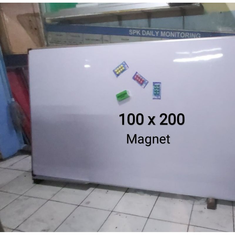 Jual Whiteboard magnet 100 x 200 cm papan tulis besar | Shopee Indonesia