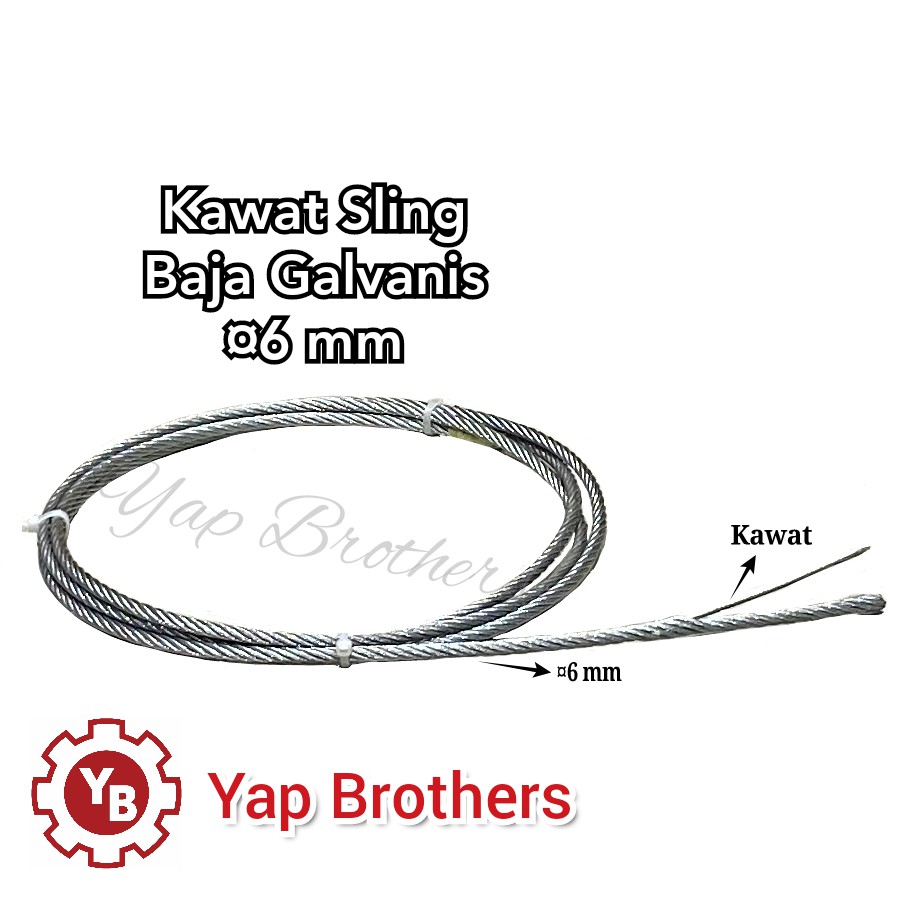 Jual Kawat Sling Baja Galvanis M6 | Shopee Indonesia