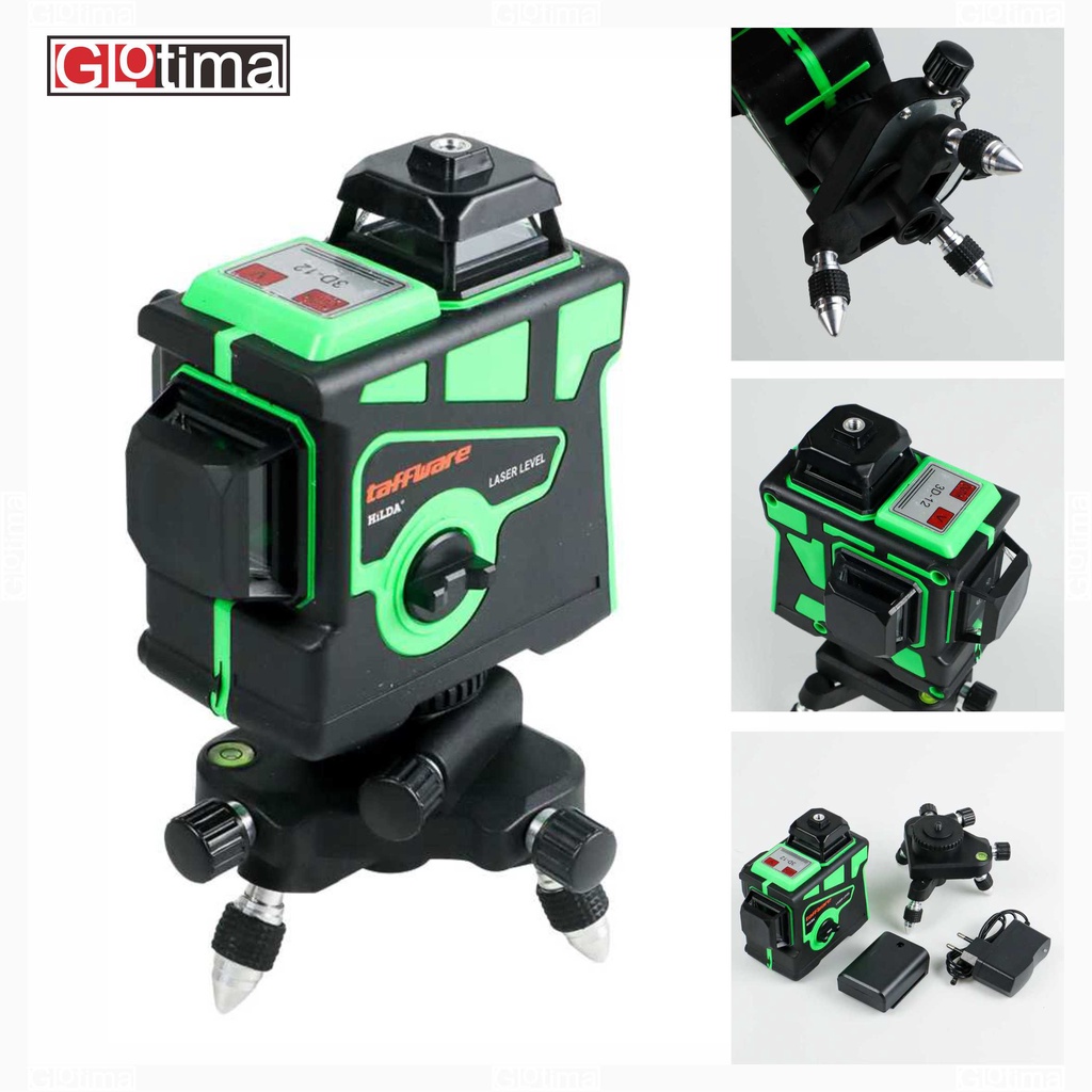 Jual Self Leveling 3D Wall Meter Laser Level Beam 12 Line waterpas ...