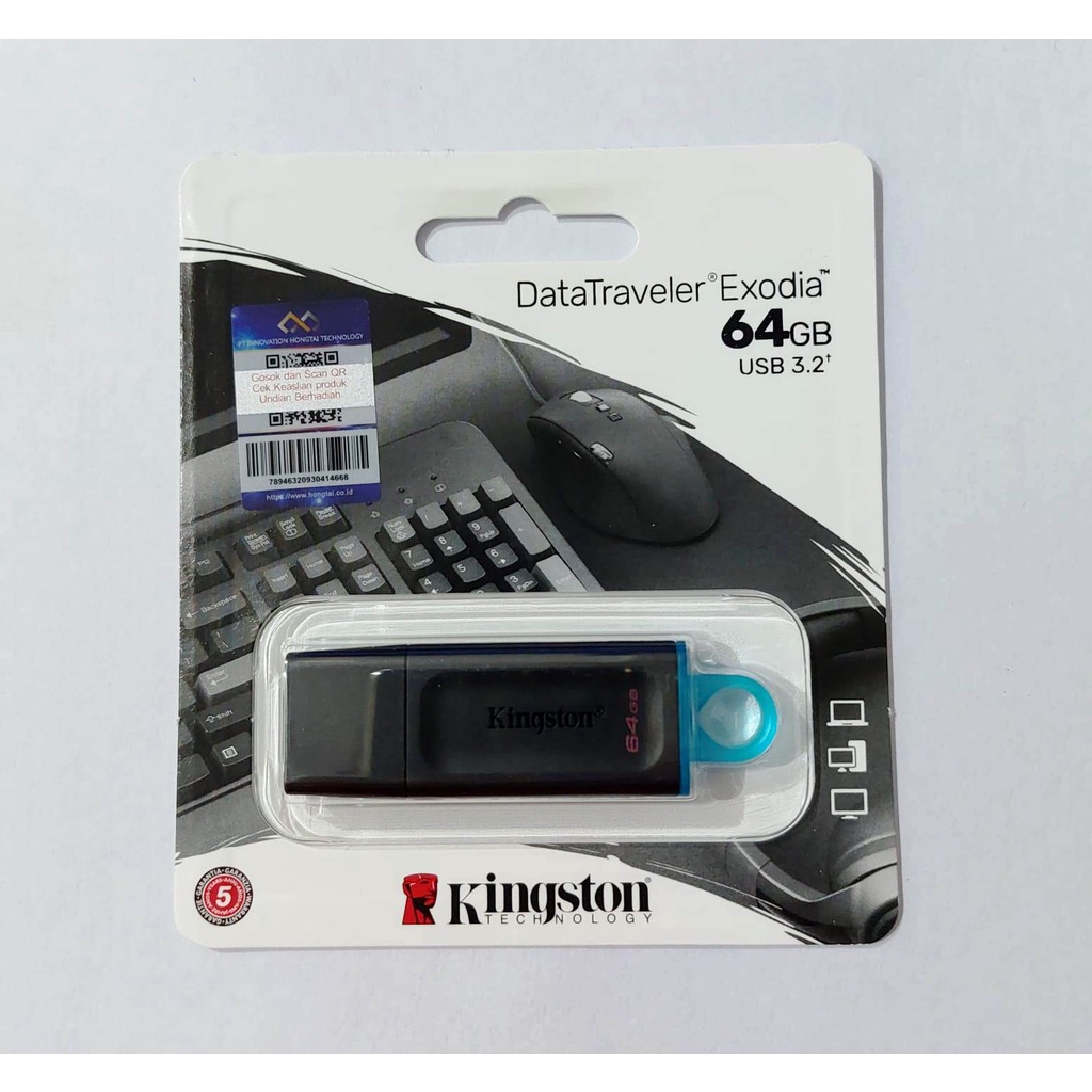 Jual Flashdisk / Flash Disk Kingston EXODIA (DTIEXODIA) 64 GB 64 GB Usb ...