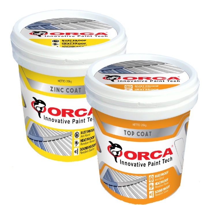 Jual ORCA ZINC COAT Cat Peredam Panas untuk Atap Tangki Dinding ...
