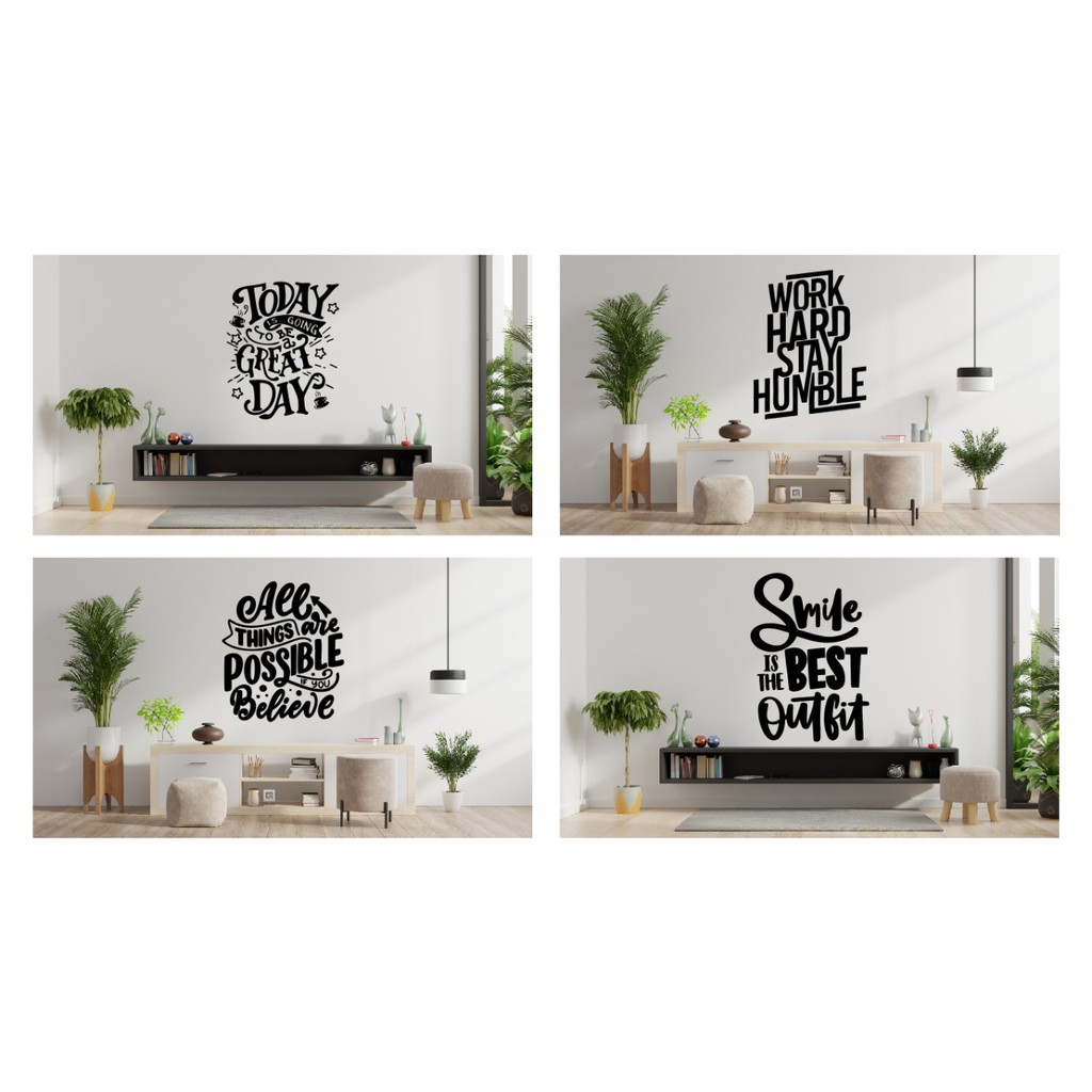 Jual STIKER CUTTING DINDING WALLPAPER QUOTE MOTIVASI TEMBOK KACA OFFICE ...