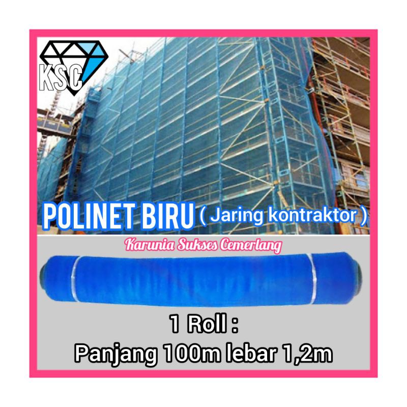 Jual POLINET BIRU / JARING PENGAMAN PROYEK / JARING KERAMBA IKAN ...