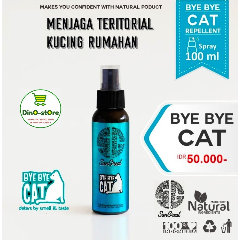Jual Bye Bye Cat Repellent Spray Obat Semprotan Cairan Pengusir Kucing ...
