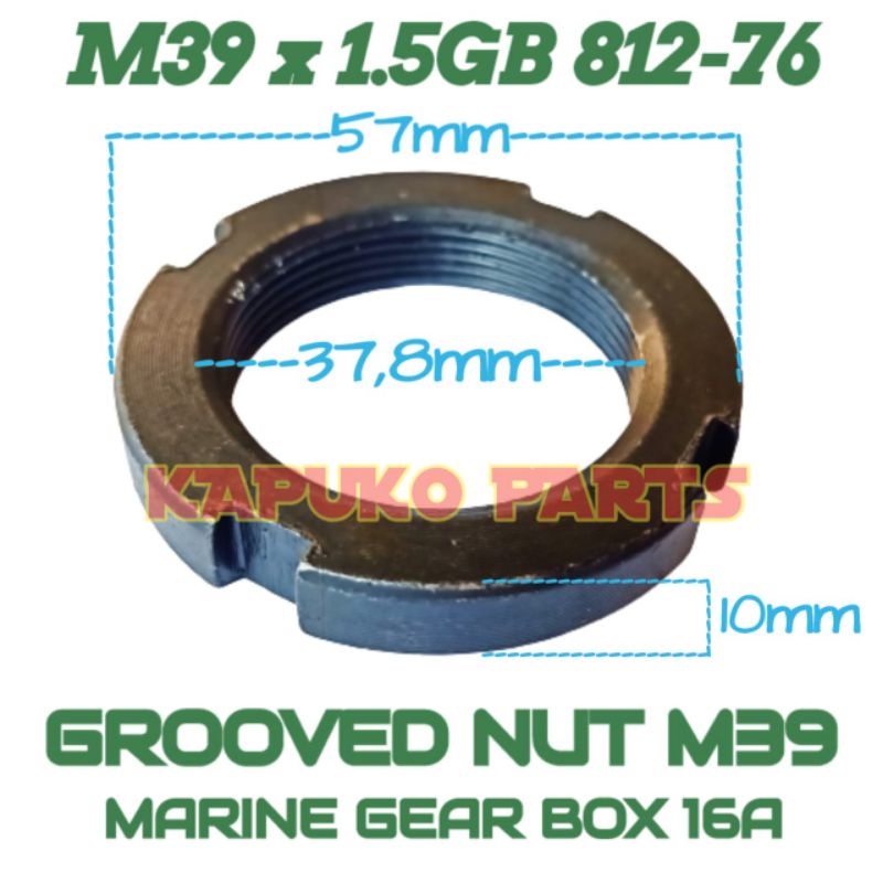 Jual 16A GROOVED NUT M39 UNTUK MARINE GEAR BOX | Shopee Indonesia