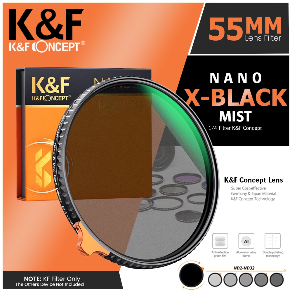 Jual KNF Concept 55mm Lens Filter 1/4 Nano-X NDX ND2-32 Filter K&F Concept | Shopee Indonesia