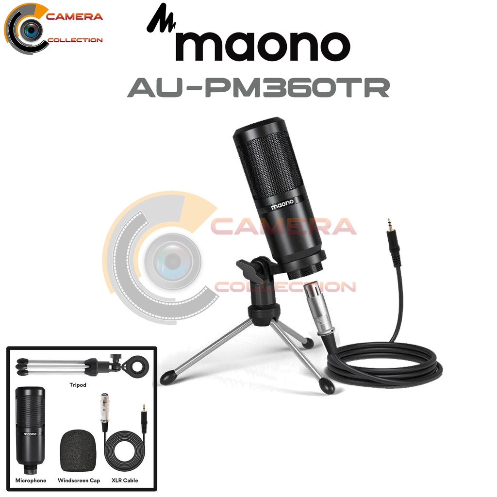 Jual MAONO AU-PM360TR Recording Microphone kit with XLR-to-3.5mm Cable / MAONO AU PM360TR ...