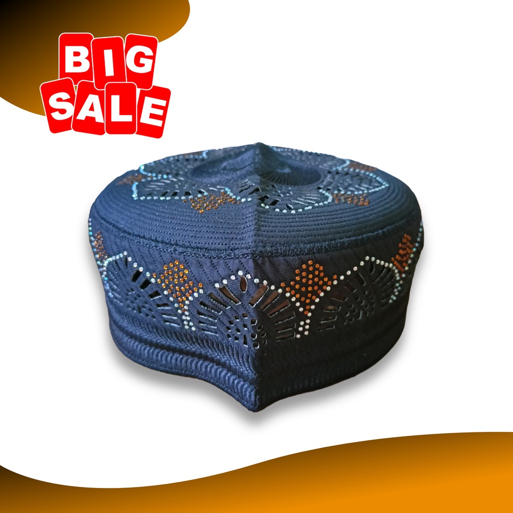 Jual Kopiah dewasa anak peci madinah bangladesh hitam motif masjid ...
