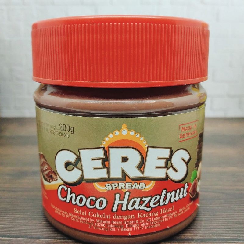 Jual CERES SPREAD CHOCO HAZELNUT - SELAI RASA COKLAT HAZELNUT 200GR | Shopee Indonesia