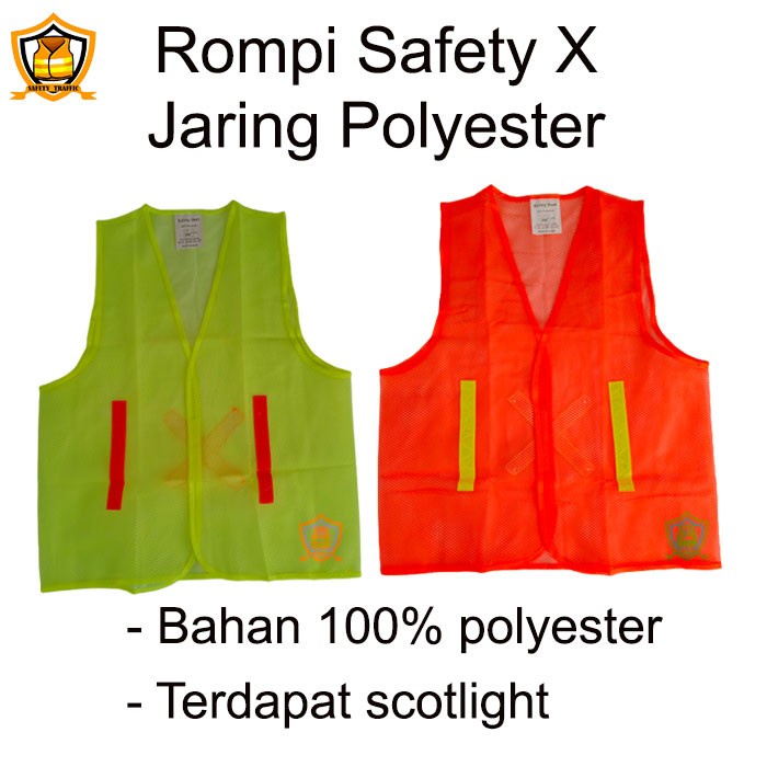 Jual Rompi Safety Jaring Polyester X / Rompi Safety Proyek / Safety ...