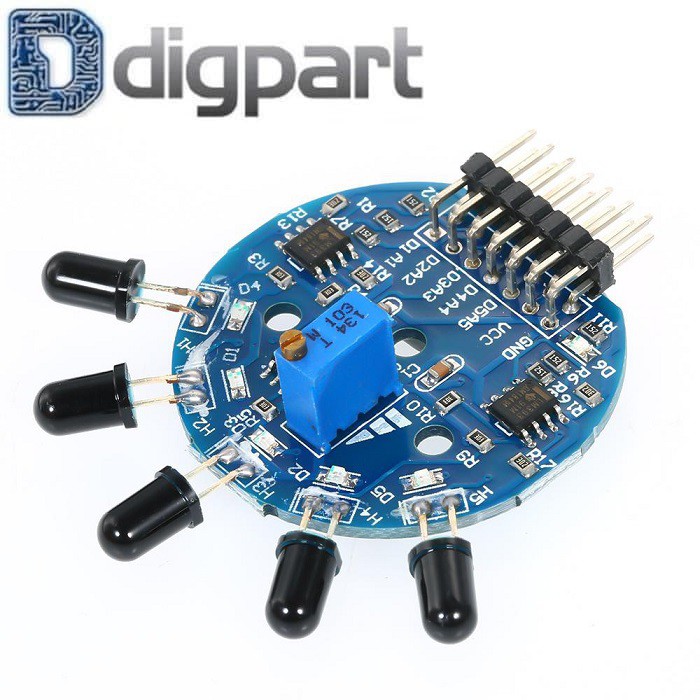 Jual Flame Sensor Module 5 Channels Flame Fire Sensor Api Module 14-Pin ...