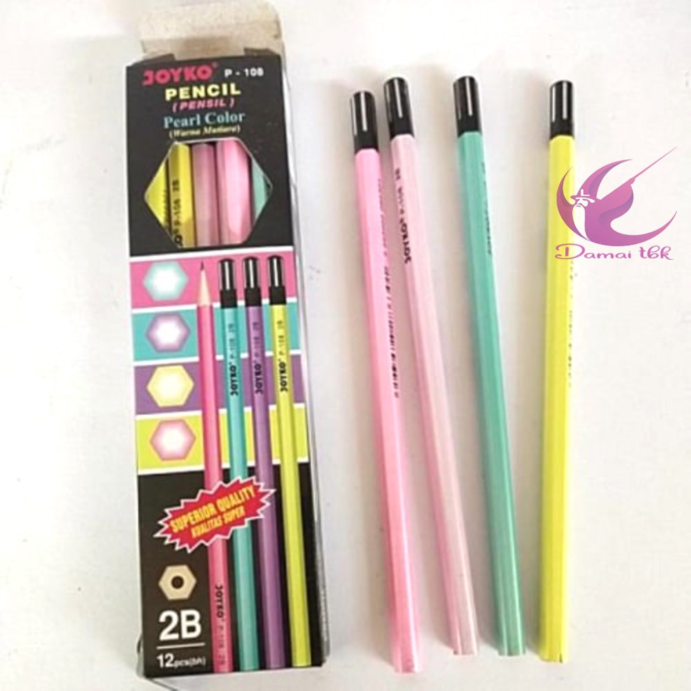 Jual PENSIL 2B Joyko( P-108) PEARL COLOR | Shopee Indonesia