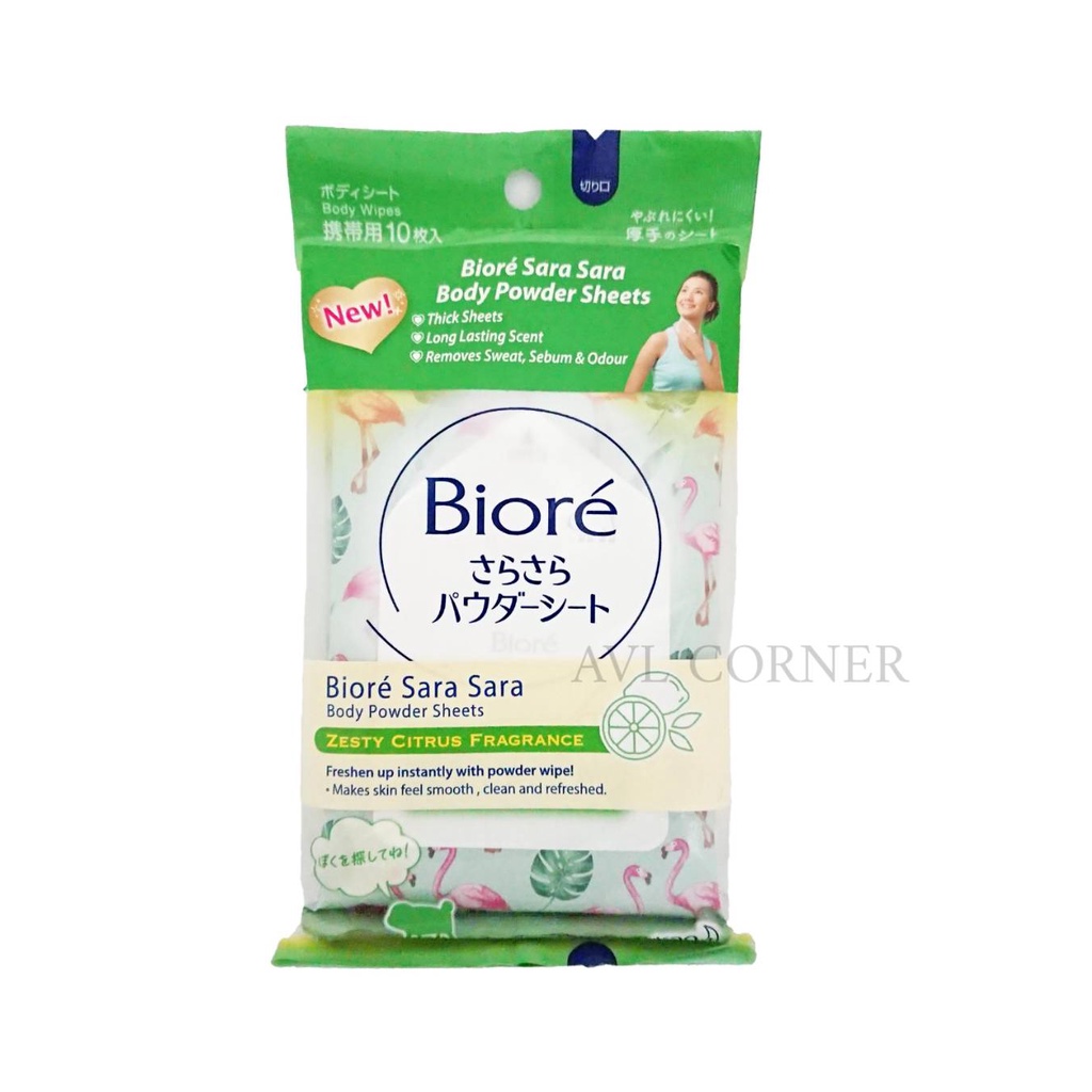 Jual Biore Sara Sara Body Powder 10s Sheets, Tissue basah, Tisiu basah ...