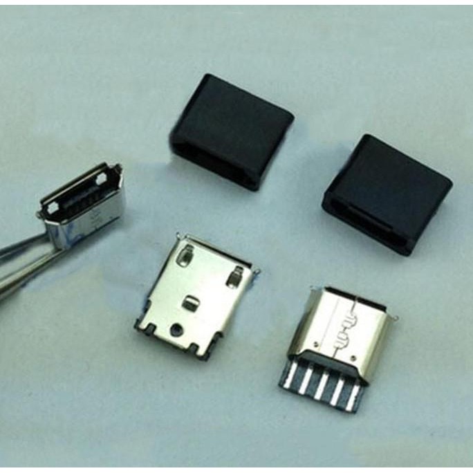 Jual Konektor Micro Usb Female Socket 5 Pin + Tutup Cover Usb Arnuno29 ...