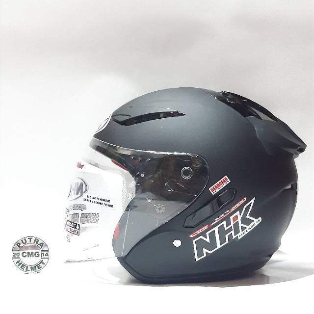 Jual HELM NHK R1 BLACK DOF HITAM DOF | Shopee Indonesia