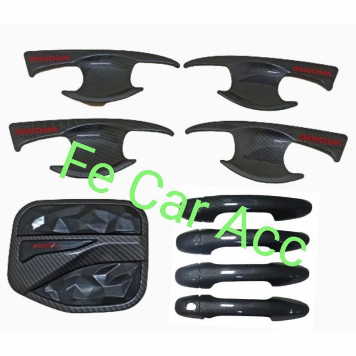 Jual Paket Outer Handle Tank Cover Tutup Bensin Innova Reborn Carbon | Shopee Indonesia