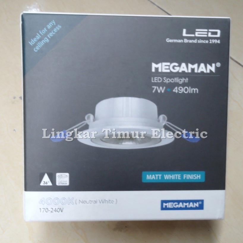Jual Lampu LED Spotlight 7Watt MEGAMAN 2.5 Inch - MQTL2048 -4000K- Cool ...
