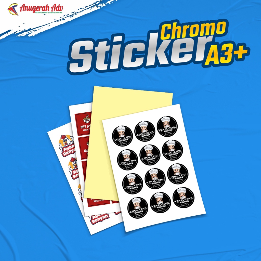 Jual CETAK STICKER CHROMO | STIKER CROMO | LABEL NAMA | DINDING ...