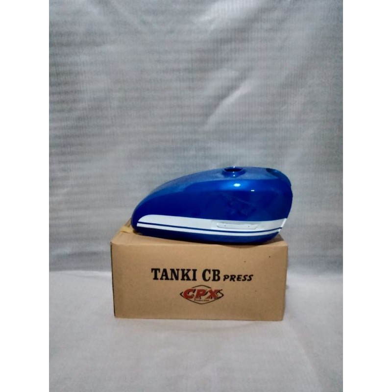 Jual tangki CB 100 tengki glatik press kudus cet cat biru putih ...