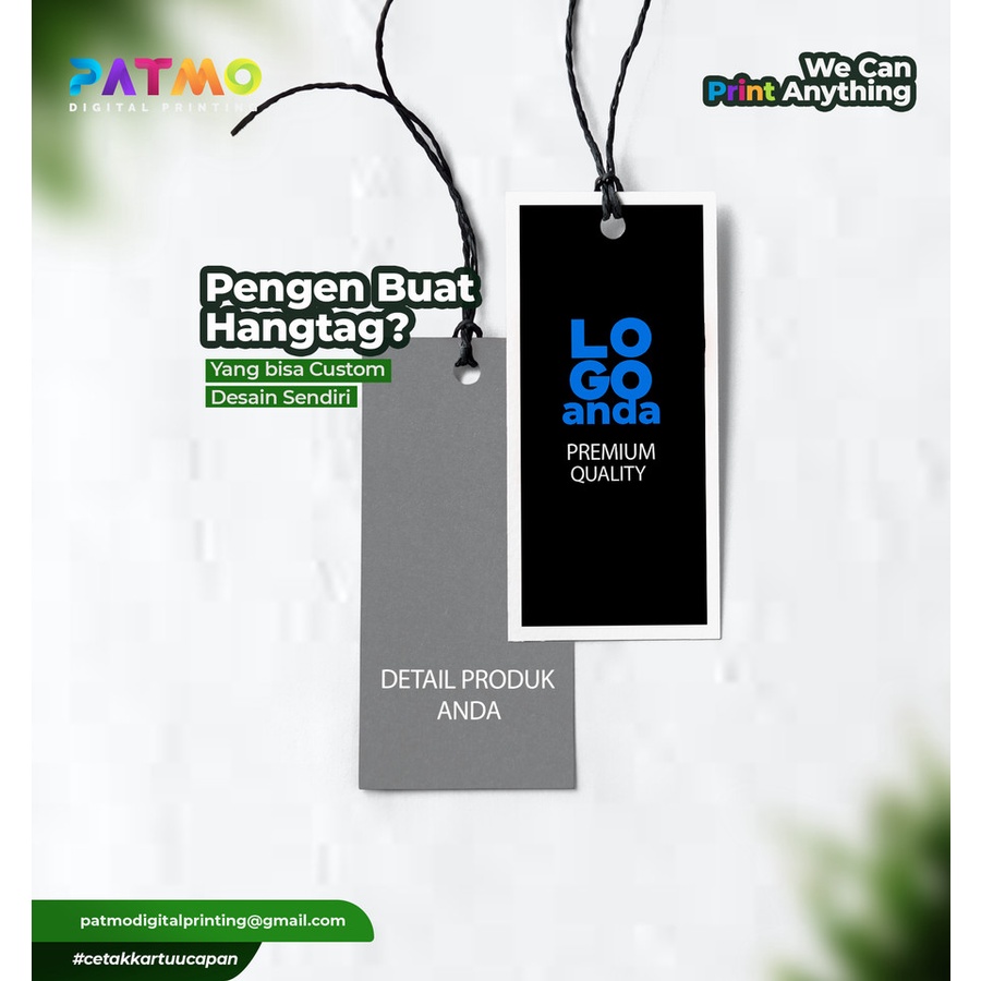 Jual Hang Tag Label Baju Clothing Distro / Cetak Hangtag Baju / Label ...