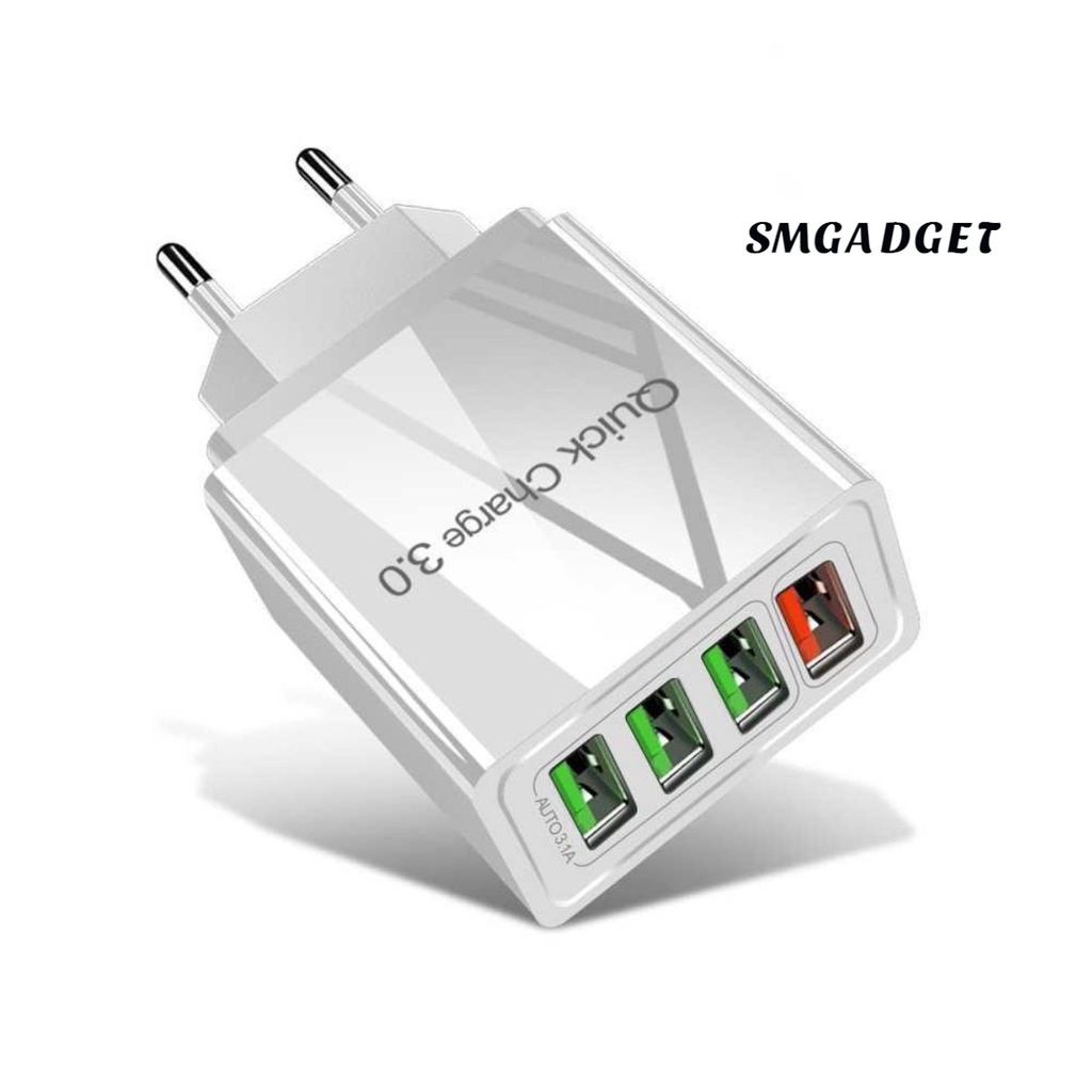 Jual OLAF Cas Charger Handphone USB Fast Charging QC 3.0 4 Port 48 W ...