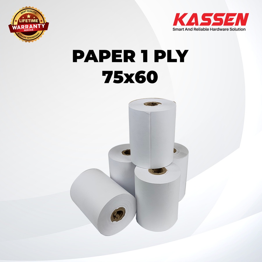 Jual KERTAS STRUK KASIR DOT MATRIX NCR 75 X 60 MM NCR 1 PLY | Shopee ...