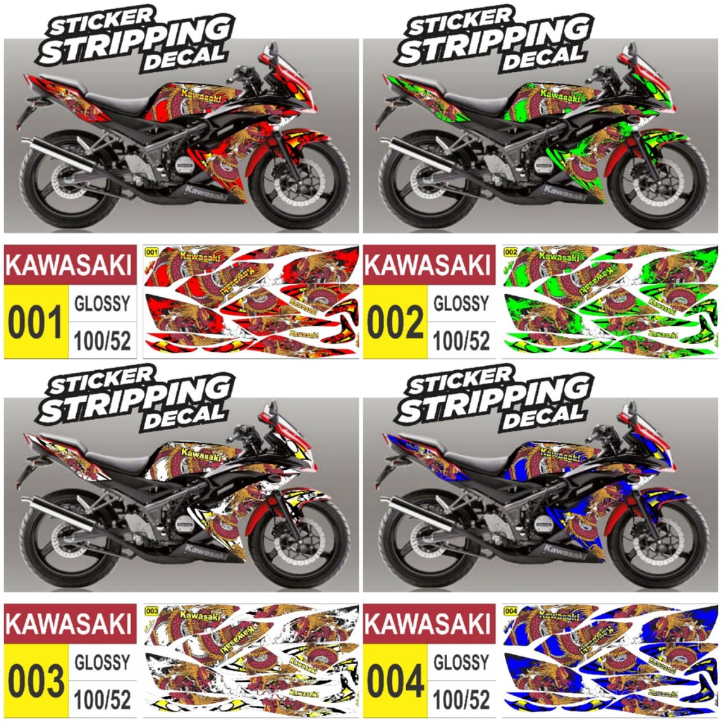 Jual Sticker Striping Kawasaki Ninja RR Super Kips 2015 Variasi AR ...