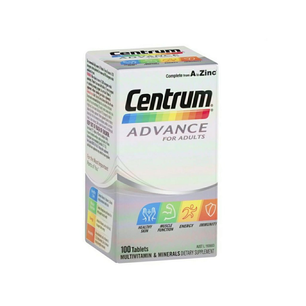 Jual Centrum advance for adults multivitamin and minerals 100 tablet ...