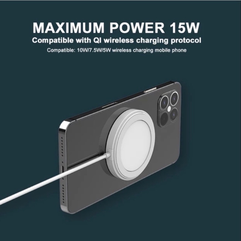 Jual MagSafe untuk semua type Hp android dan ios Charger 15 Watt Fast ...