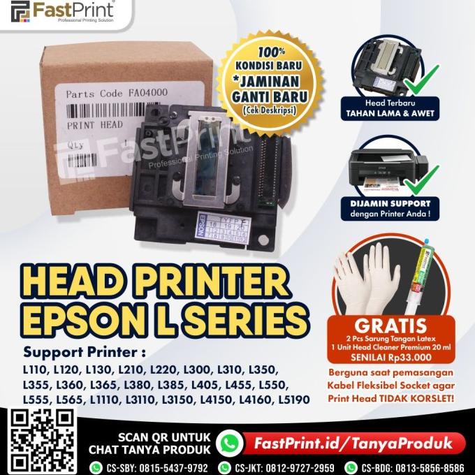 Jual Head Printer Original Epson L1110 L3110 L3150 L4150 L4160 L5190 ...