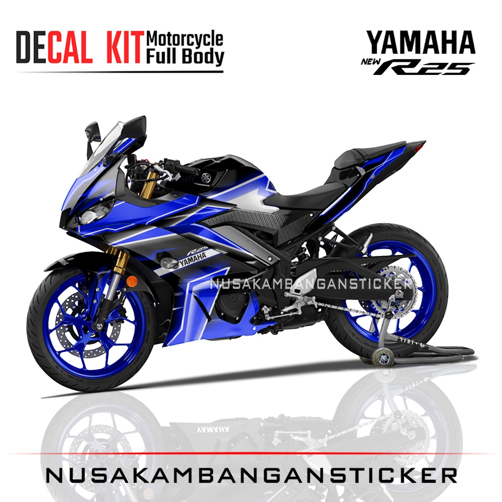 Jual Stiker R25 New GRAFIS LIVERY SQUARE GRADIENT R25 BIRU | Shopee ...