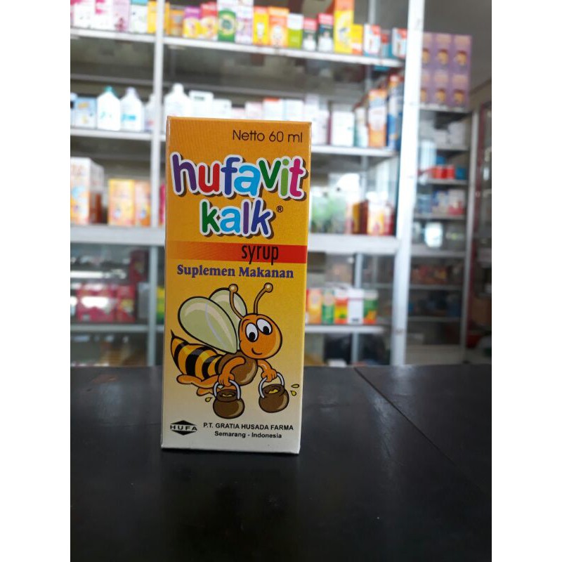 Jual Hufavit Kalk syrup 60ml / Vitamin Kalsium / Pertumbuhan Tulang dan ...