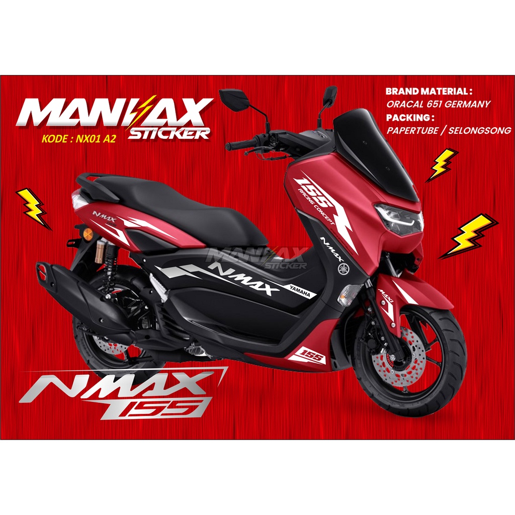 Jual Stiker Striping Nmax New Simpel - Cutting New Nmax 2022 Putih ...