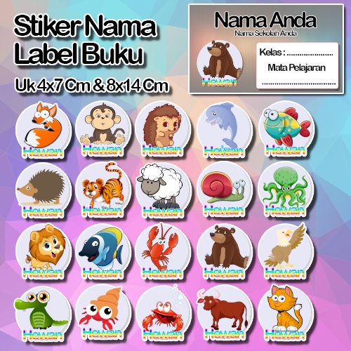 Jual Stiker animasi kartun kerbau ikan kambing ikan Karakter Lucu ...